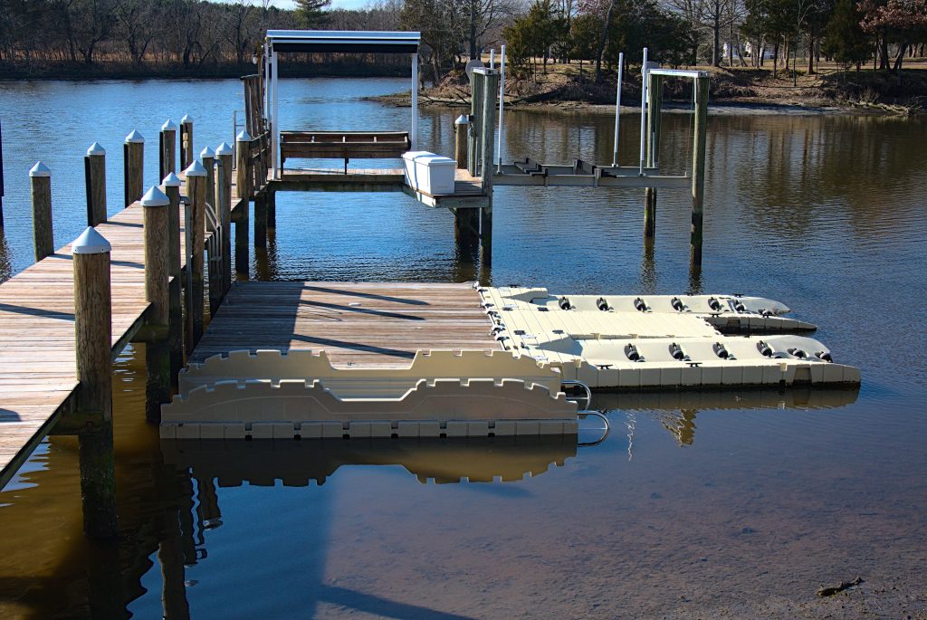 Ports and Kayak Launch side View | Custom Floating Dock Builder Annapolis MD